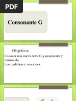Guía de la Consonante G para Niños | PDF | Vocal | Escritura