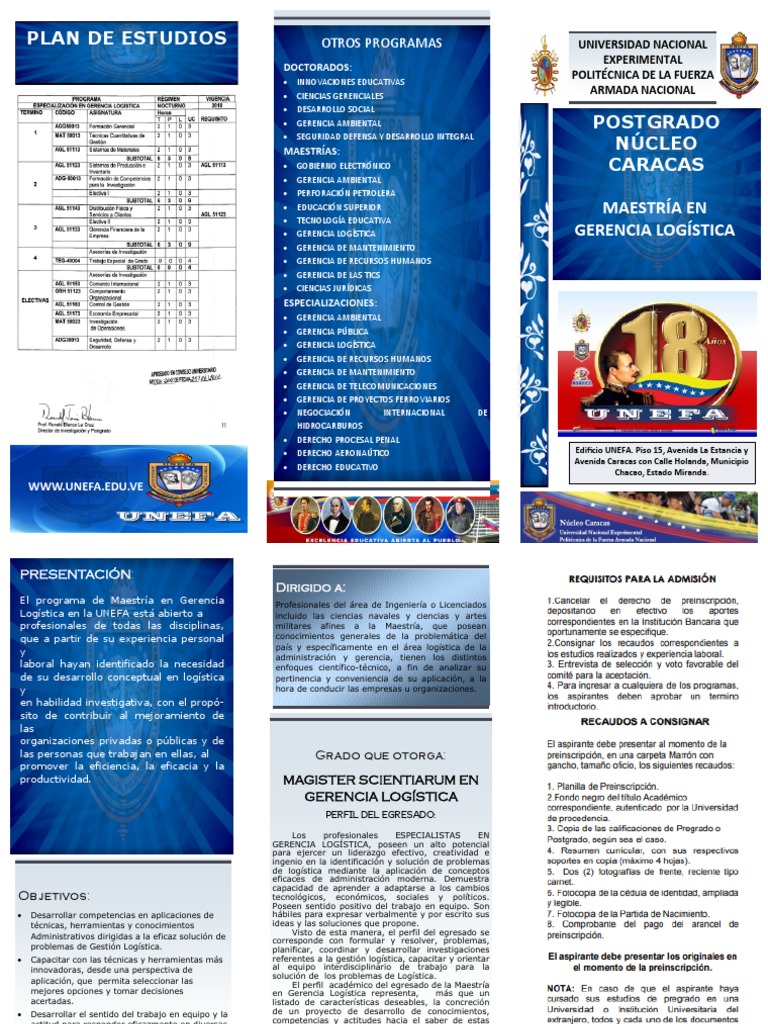 Maestría en Gerencia Logística UNEFA | PDF | Creatividad | Logística