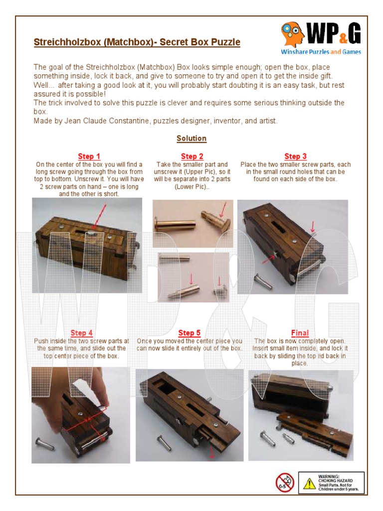 Streichholzbox Puzzle Solution Guide | PDF