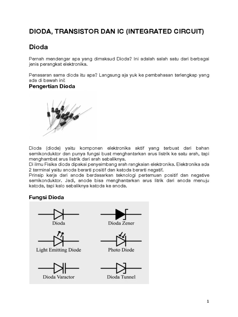 Dioda, Transistor Dan IC | PDF