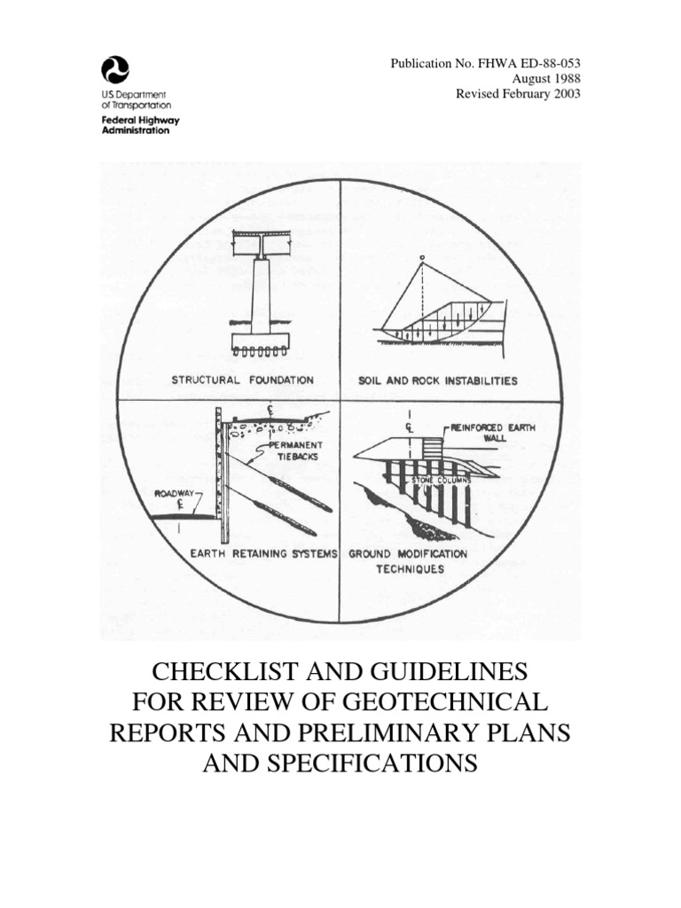 Checklist and Guidelines For Review of Geotechnical Reports and ...