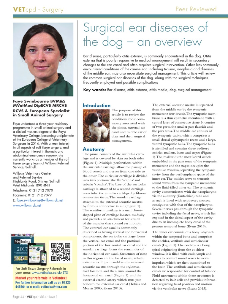 Surgical Management of Canine Ear Diseases | PDF | Ear | Neoplasms