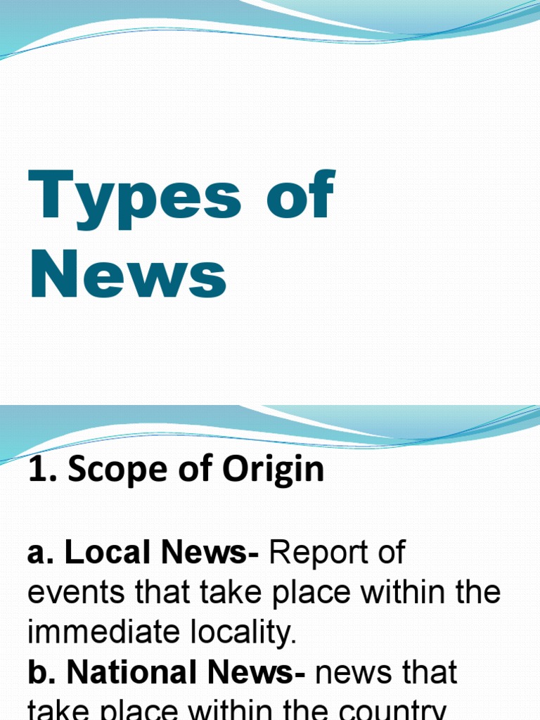 Types of News | PDF | Social Science