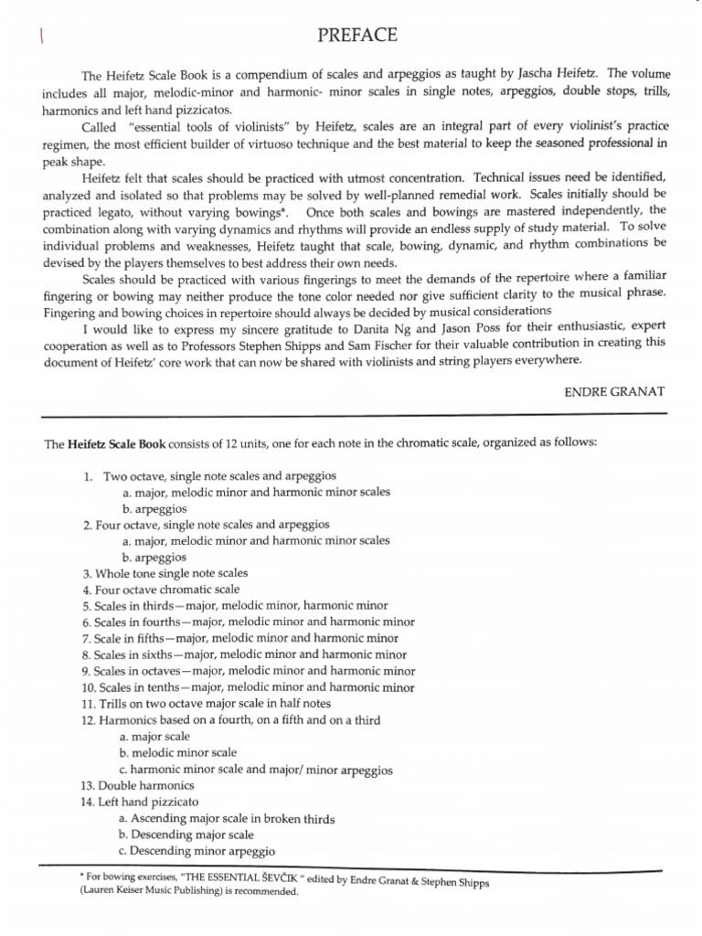 Heifetz Scale Book | PDF