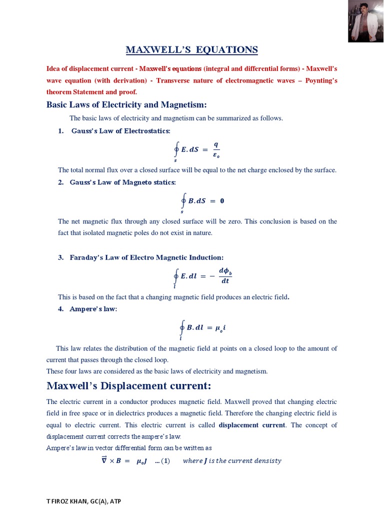 6.maxwell's Equations | PDF | Maxwell's Equations | Magnetic Field