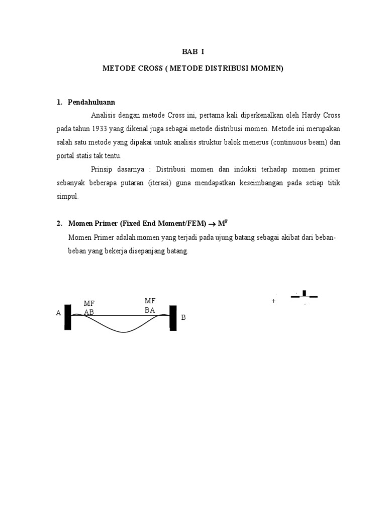 Analisis Struktur dengan Metode Cross | PDF