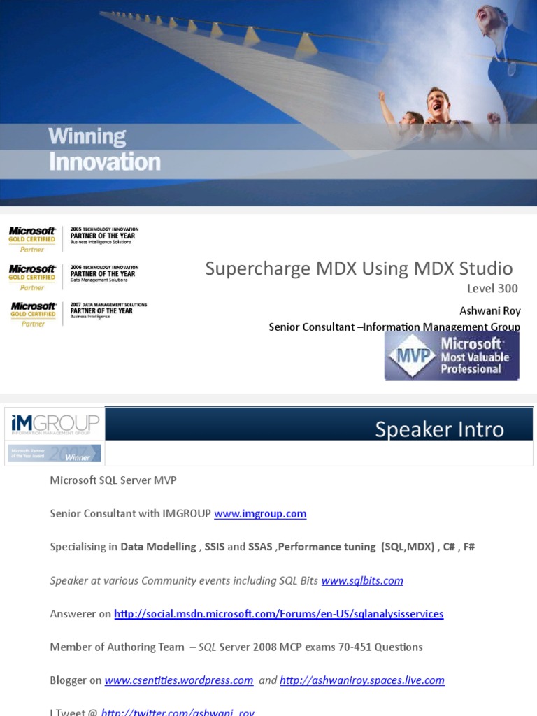 Supercharge MDX Performance Using MDX Studio - Ashwani Roy | PDF ...