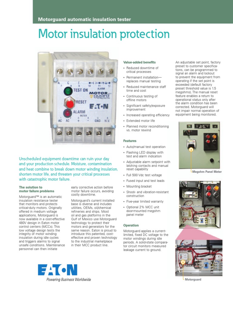 Motor Insulation Protection: Motorguard Automatic Insulation Tester ...