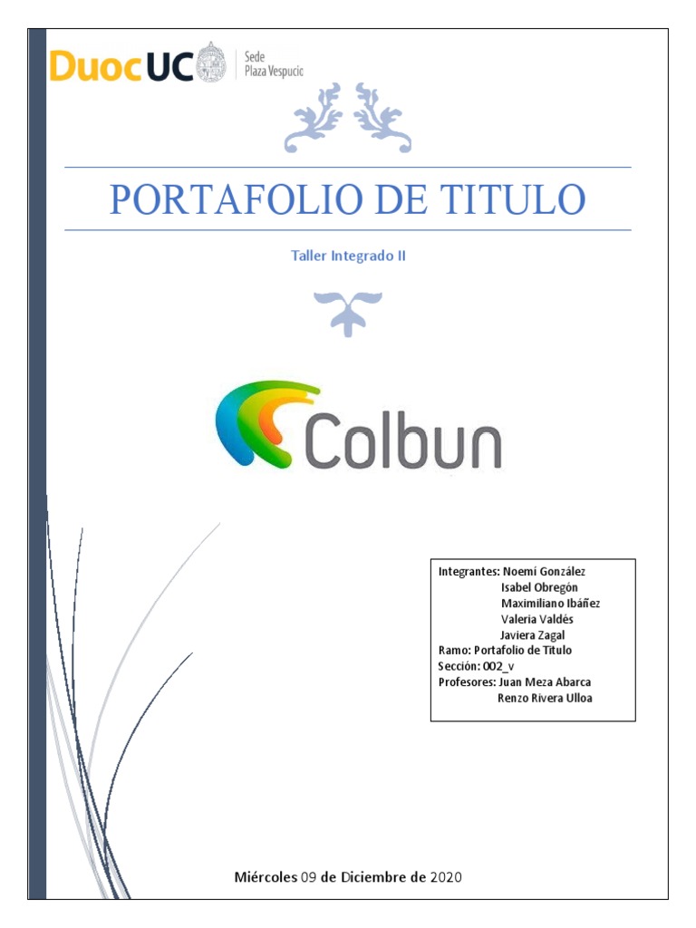 Informe Taller Integrado II Final | PDF
