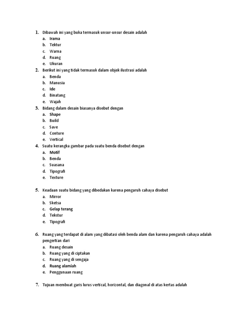 Soal X MM Dasar Design Grafis | PDF