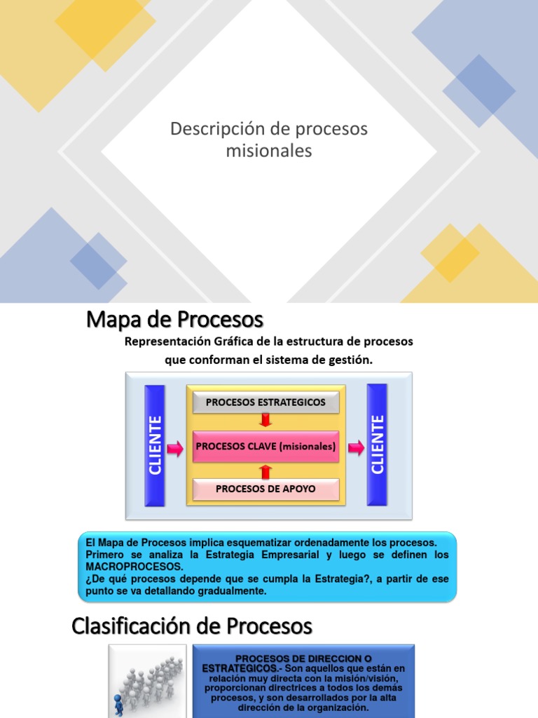 Descripción de Procesos Misionales | PDF | Cadena de valor | Logística