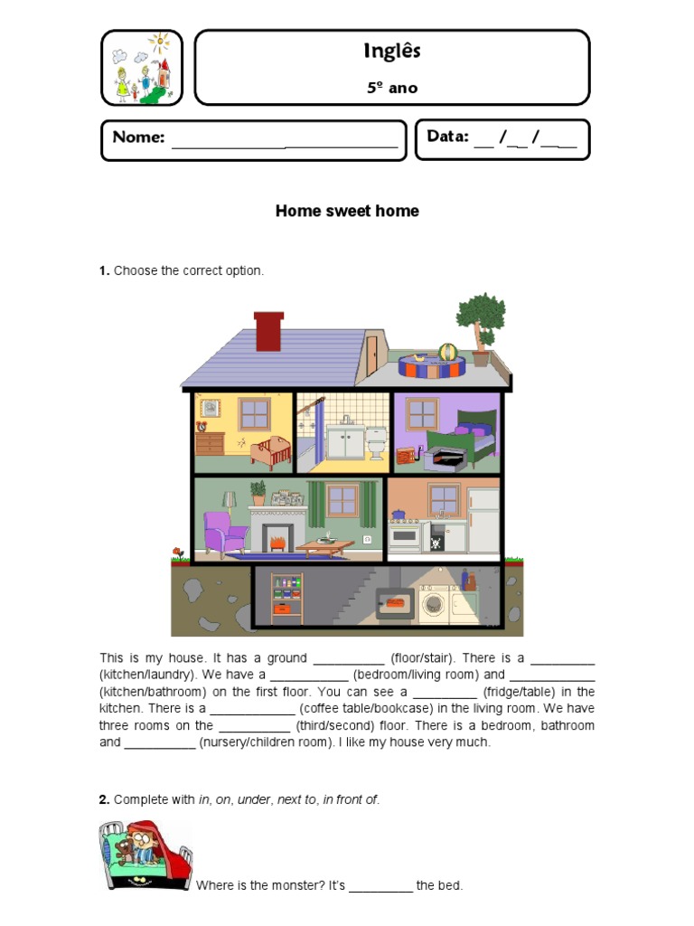 Activities for 5th Grade English: My House | PDF | Architectural ...