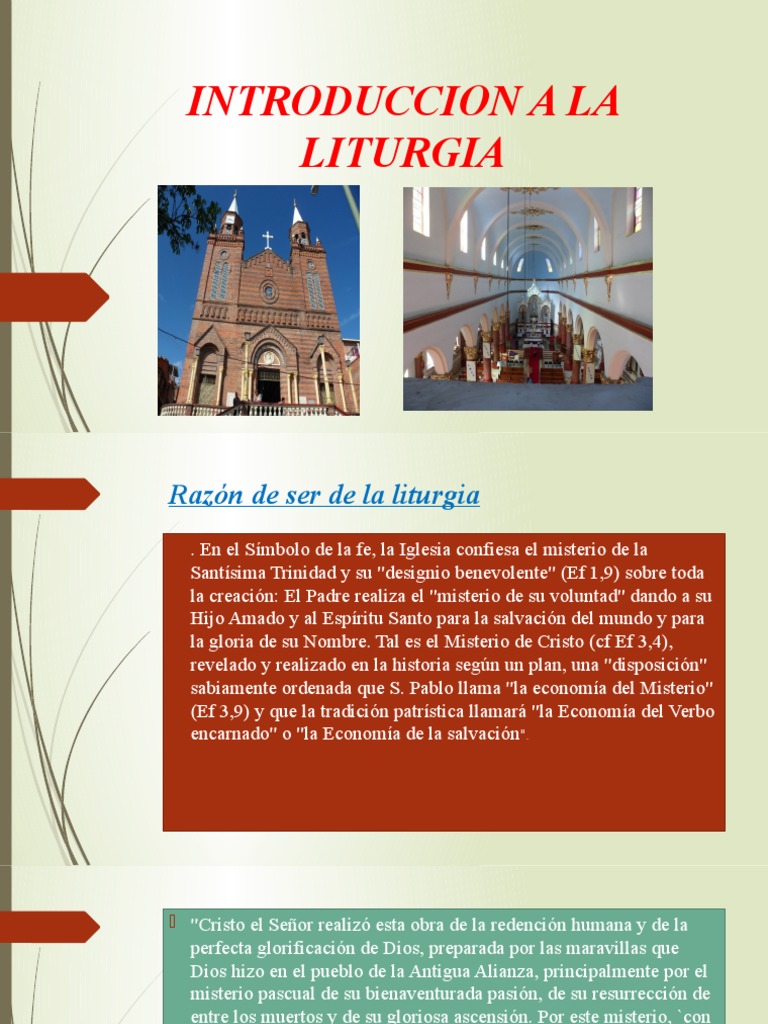 Introduccion A La Liturgia Pdf Cristo Título Eucaristía