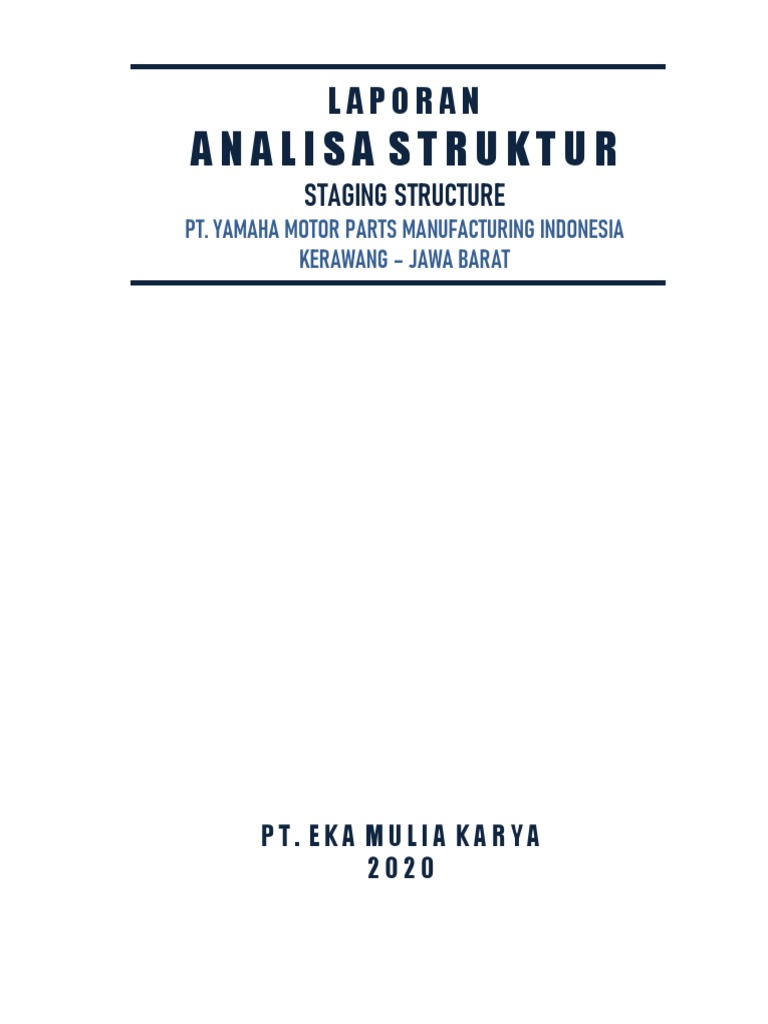 Laporan Analisa Struktur Ypmi Staging Structure | PDF
