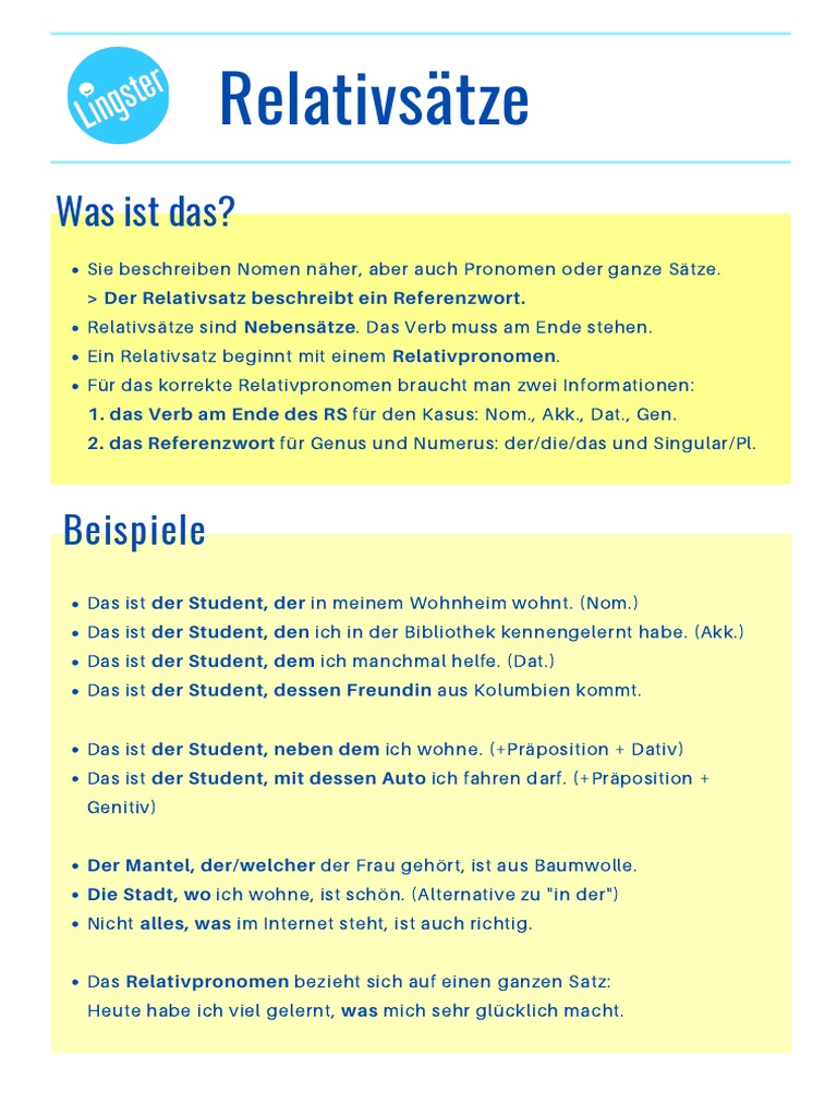 Relativsätze | PDF