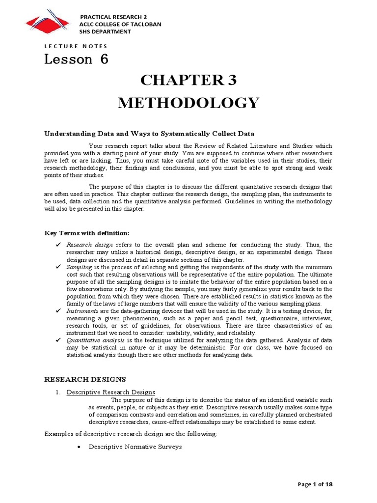 Lesson 6 | PDF | Sampling (Statistics) | Survey Methodology