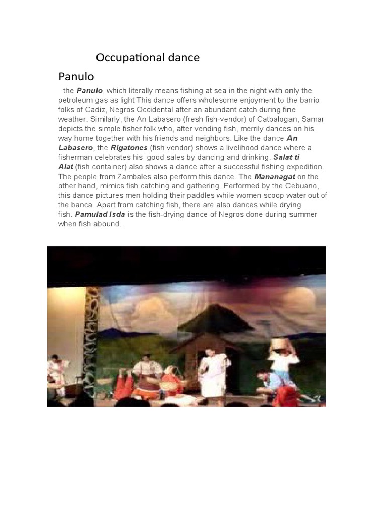 Occupational Dance Panulo | PDF