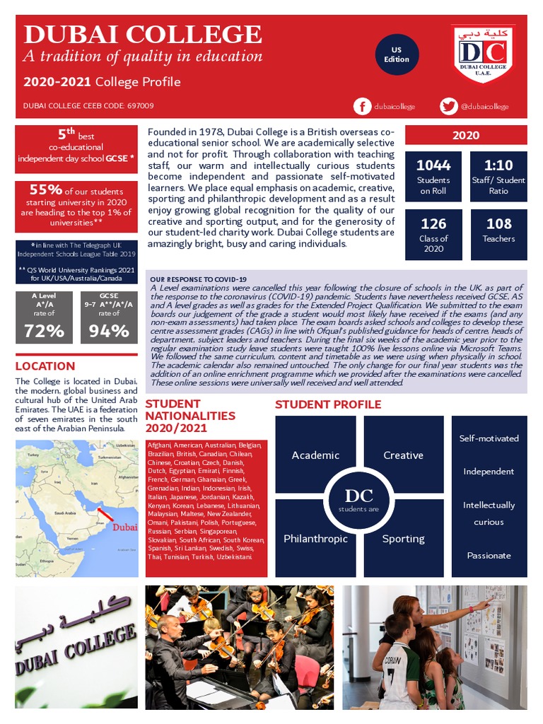 Dubai College Profile 2020-2021 | PDF | United Arab Emirates | College
