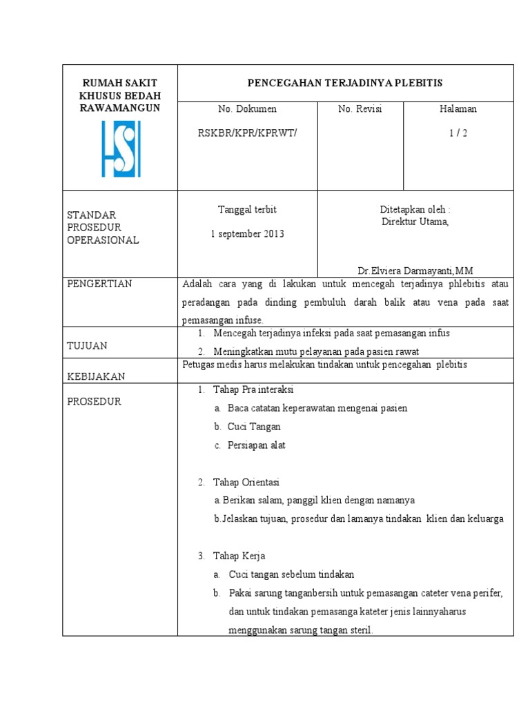 Pencegahan Plebitis pada Infus | PDF