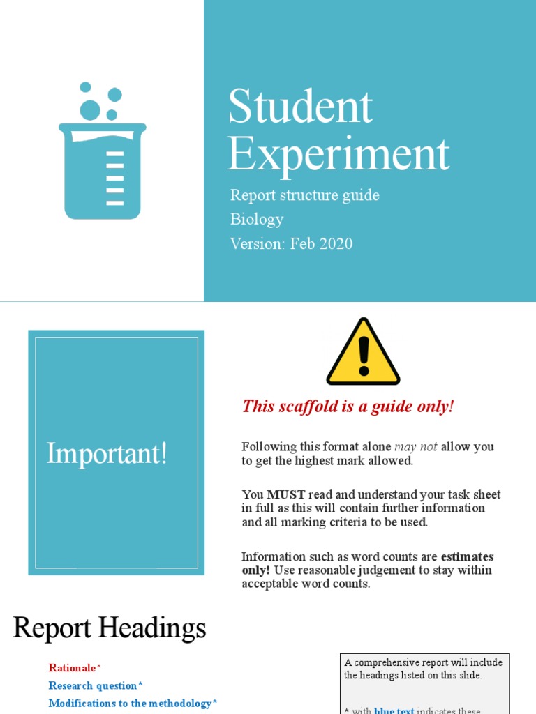 Student Experiment Scaffold Amended 2020 | PDF | Validity (Statistics ...