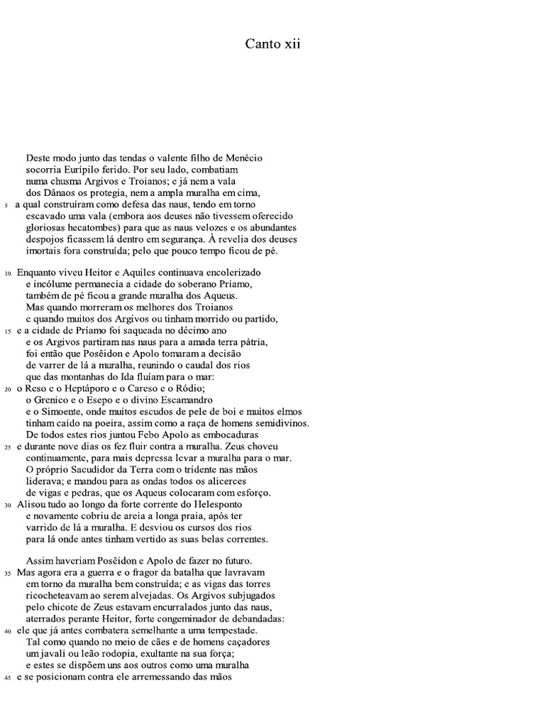 Iliada - Canto XII | PDF