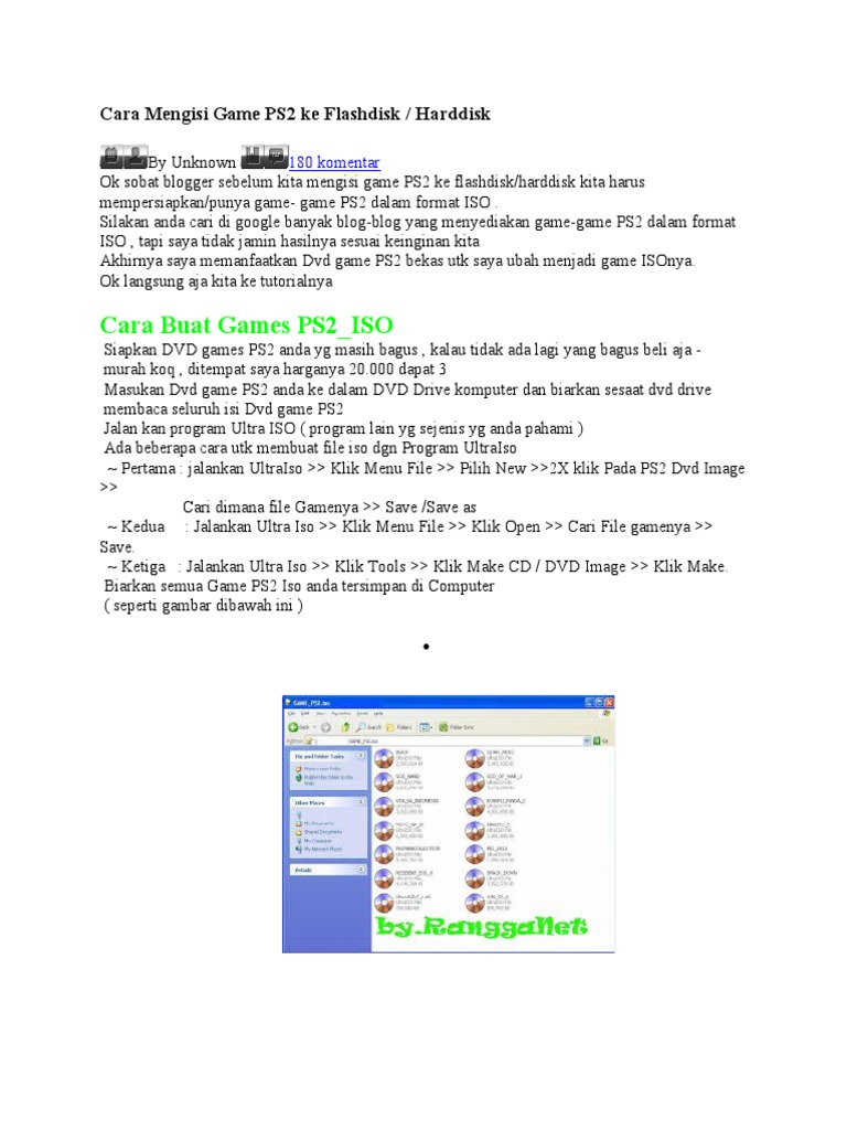 Cara Isi Game PS2 ke Flashdisk | PDF | Game & Aktivitas