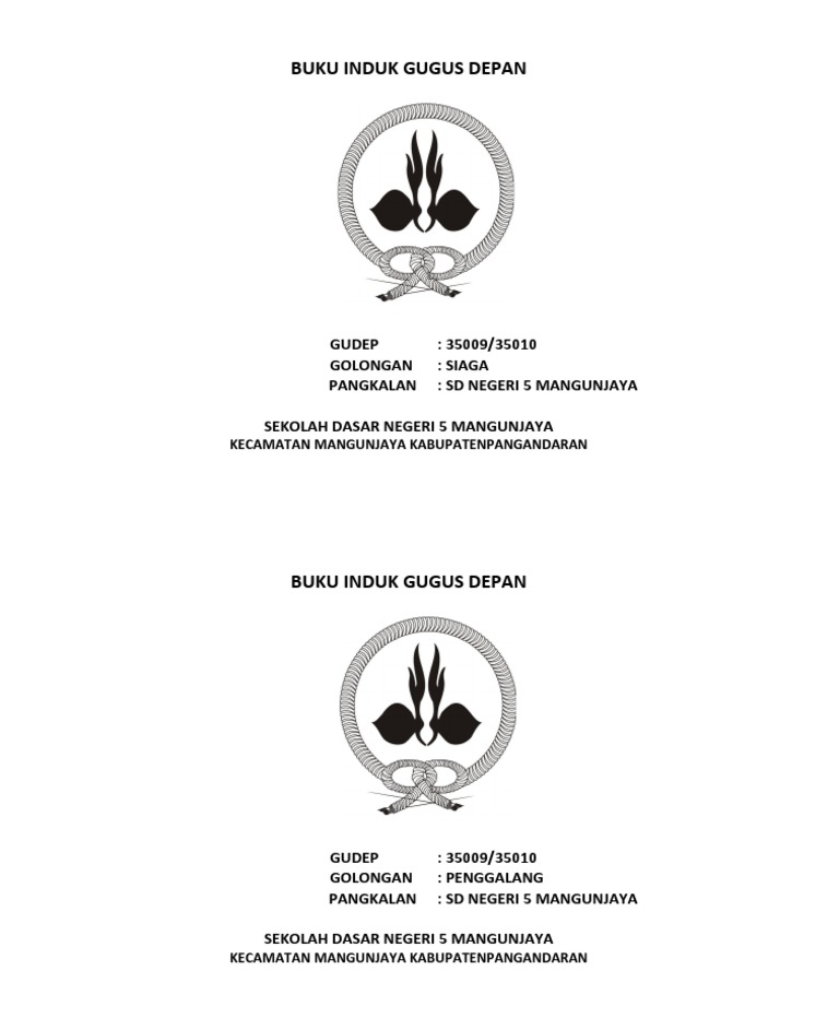 Sampul Buku Induk Pramuka Siaga - Penggalang | PDF