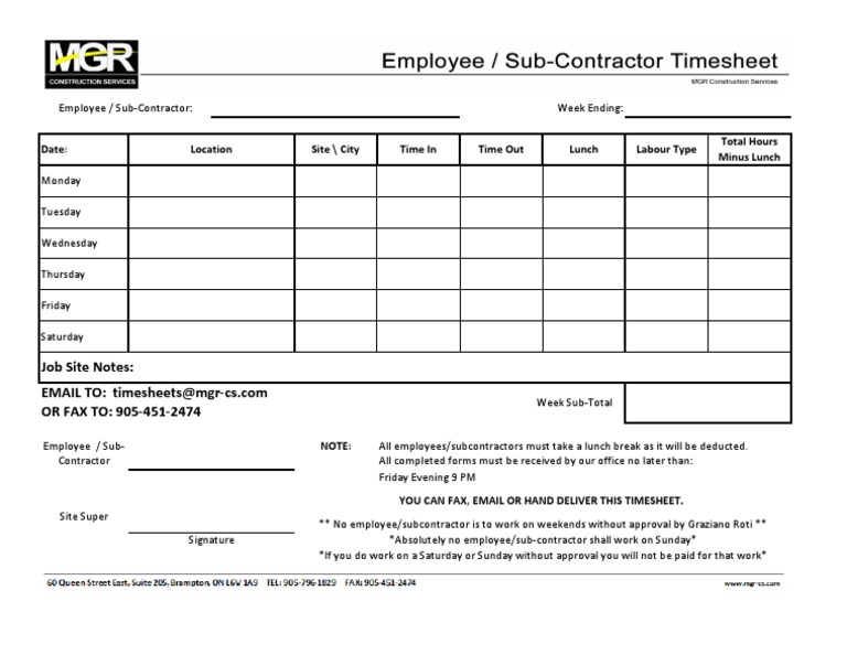 Timesheet Submission Guidelines | PDF
