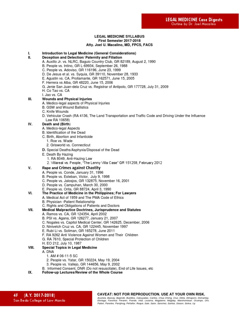 Digest - LEGMED | PDF | Polygraph | Right To Silence