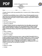 FILIPINO WORKSHEET 4 - Pagbibigay NG Angkop Na Pamagat Sa Binasang Teksto | PDF