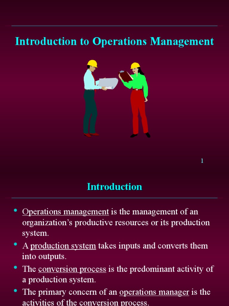 Introduction To Operations Management | PDF | Operations Management ...