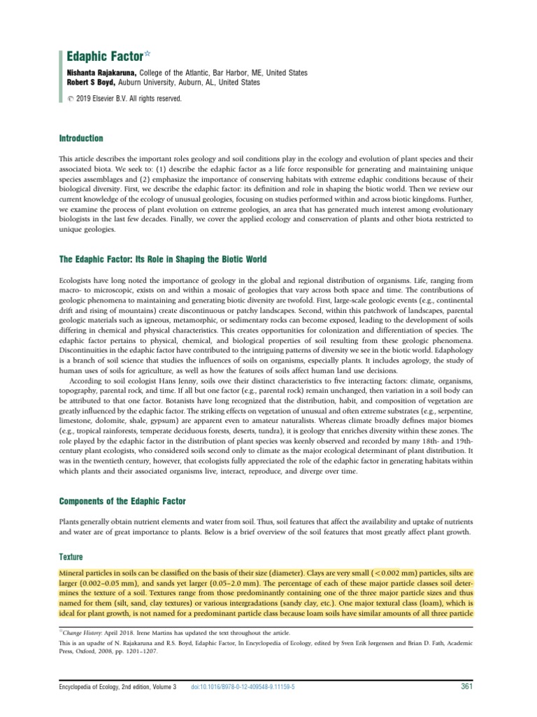Edaphic Factor | PDF