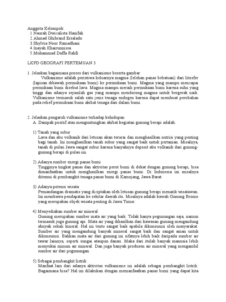LKPD Geografi Pertemuan 3 | PDF