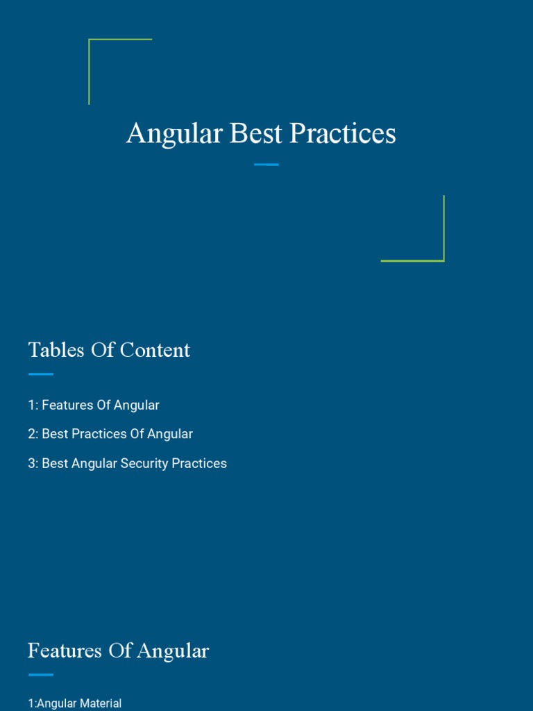Angular Best Practices | PDF | World Wide Web | Internet & Web