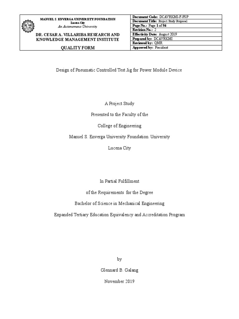Pneumatic Test Jig Design Study | PDF | Machines | Screw