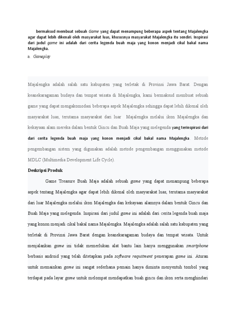 Deskripsi Game Buah Maja | PDF