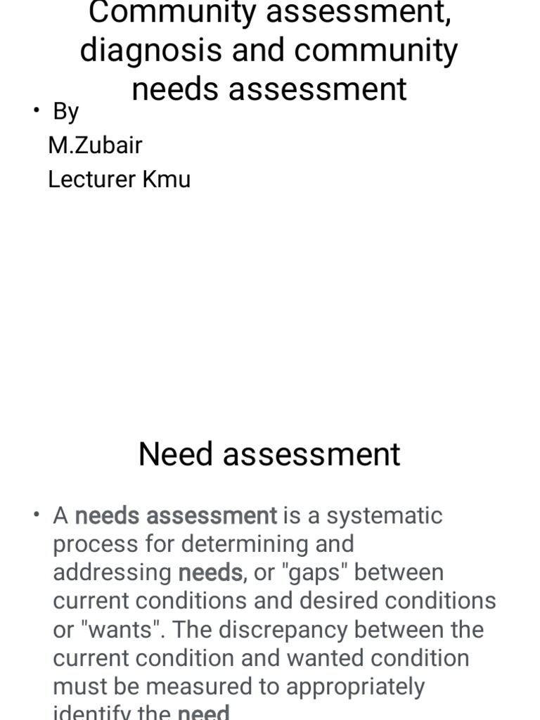 Community Need Assessment 2020 Zubi | PDF | Needs Assessment | Community
