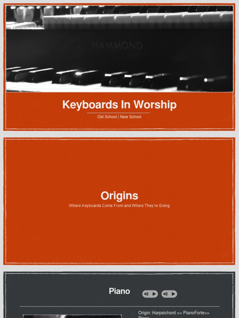 Keyboards in Worship: Old School - New School | PDF | Organ (Music) | Piano