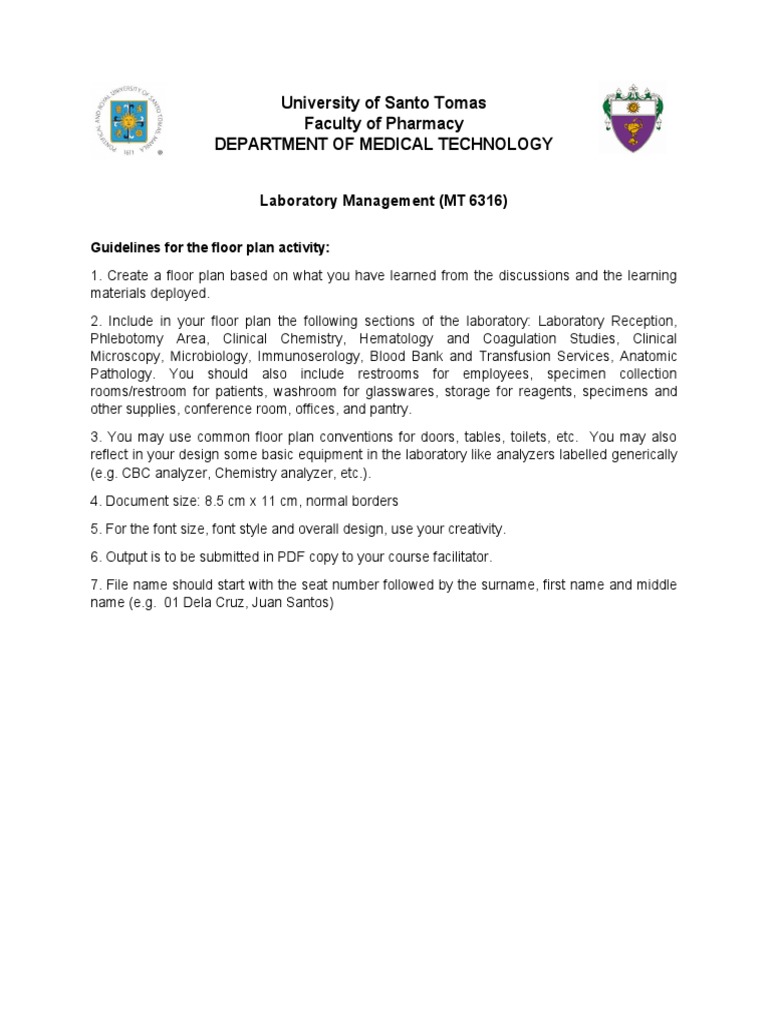 Guidelines For The Floor Plan Activity | PDF