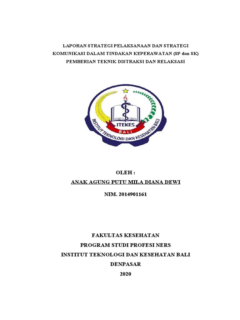 SPSK Bedah Teknik Distraksi Dan Relaksasi (Mila Diana - 2014901161 ...