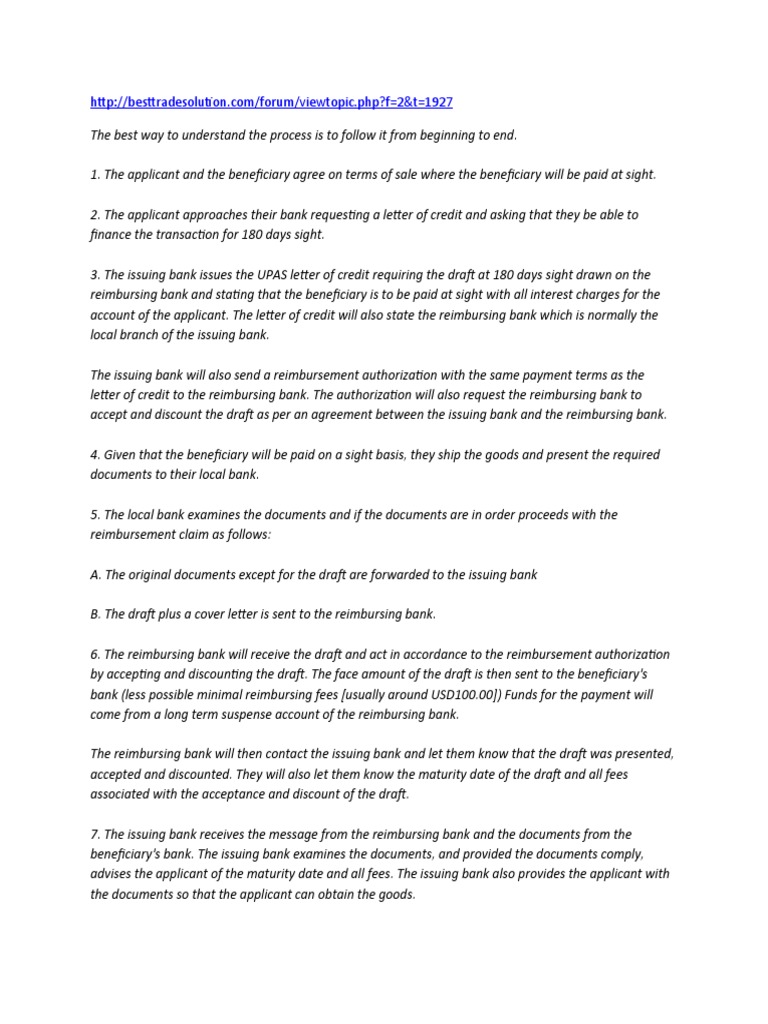 LC Sight UPAS | PDF | Letter Of Credit | Banks