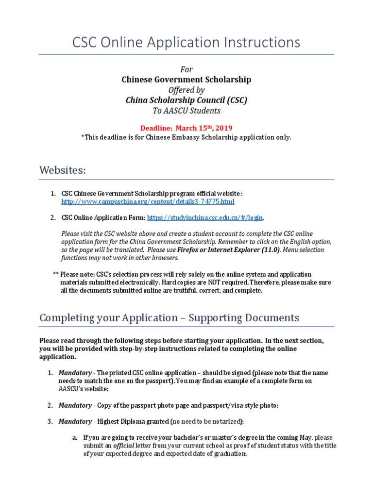 2019 CSC Online Application Instructions | PDF | Physical Examination ...