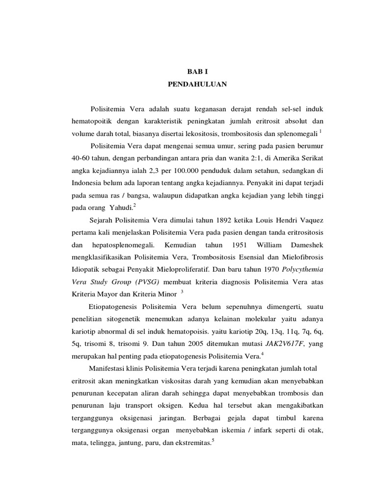 Diagnosis Polisitemia Vera Ditegakkan Dengan Menggunakan Kriteria ...