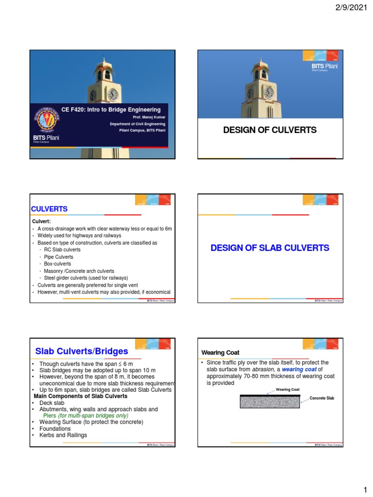 Slab Culvert Design and Reinforcement Guide | PDF | Bending | Bridge