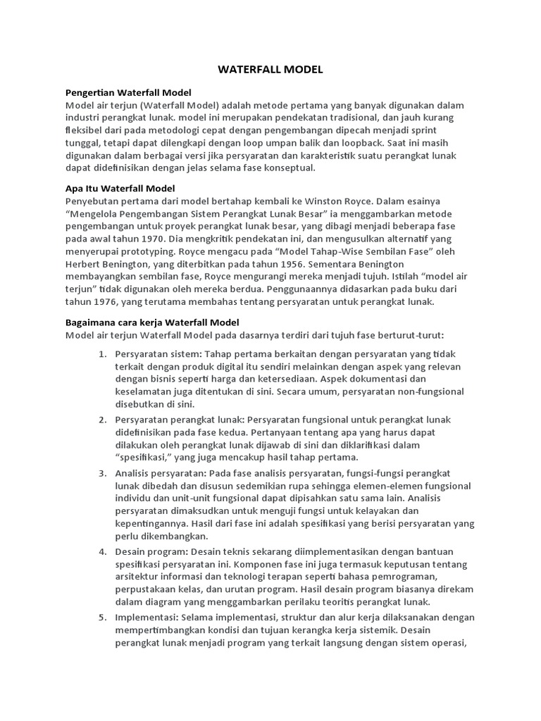 Waterfall Model | PDF
