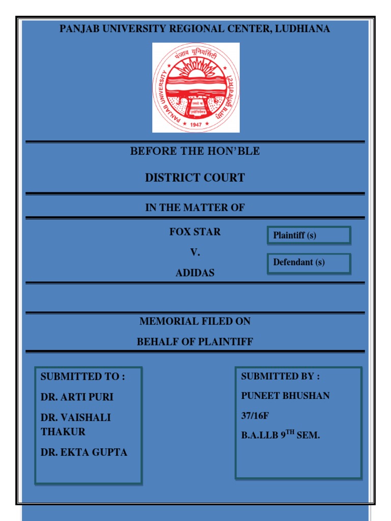 Moot Memorial | PDF | Copyright | Trademark