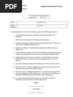 Laptop Issue Form Sample | PDF | Laptop | Employment