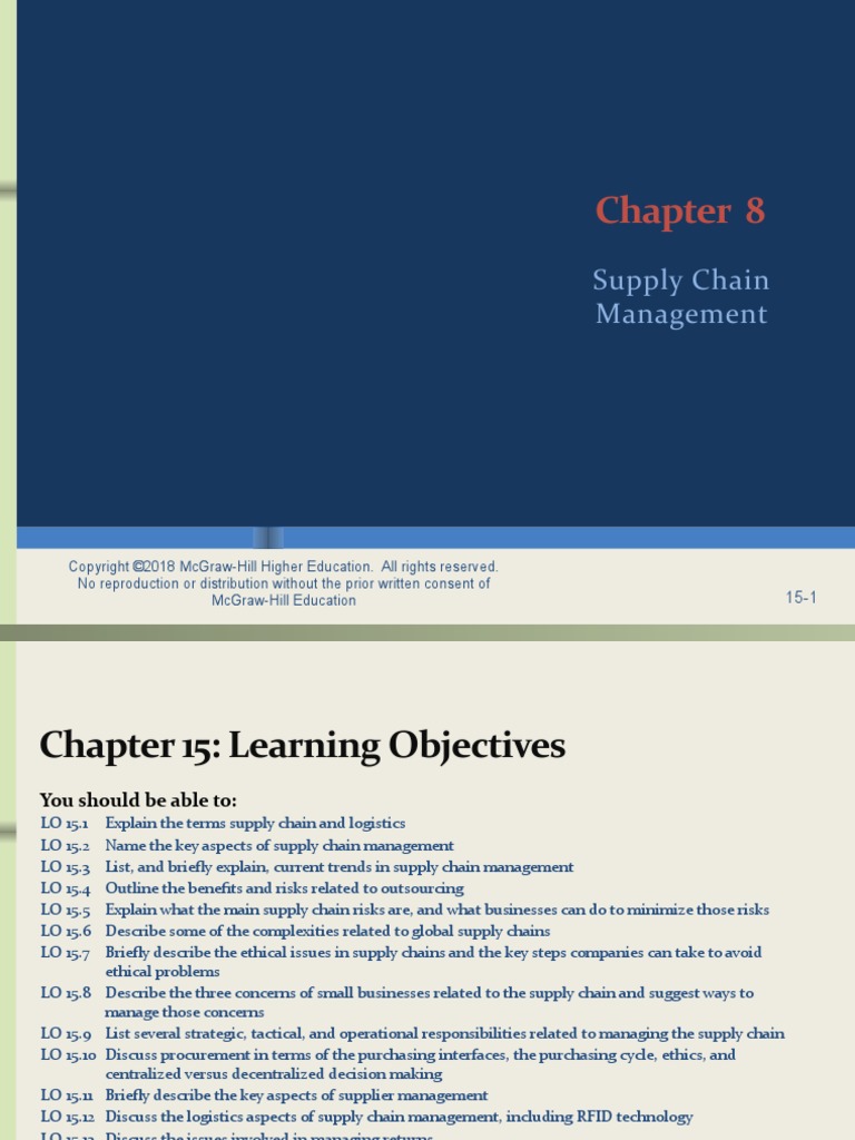 Supply Chain Management: No Reproduction or Distribution Without The ...