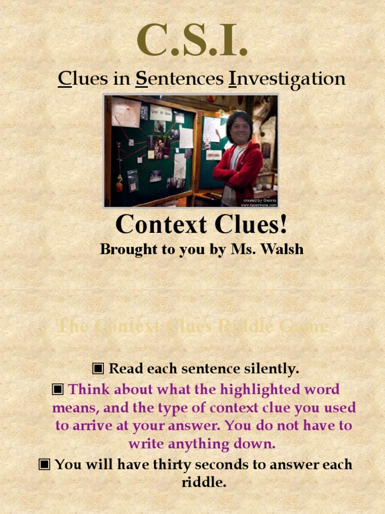 Context Clues for Young Learners | PDF | Language Arts & Discipline ...