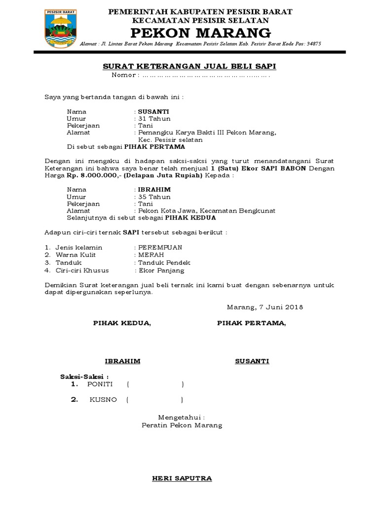 JUAL BELI SAPI | PDF